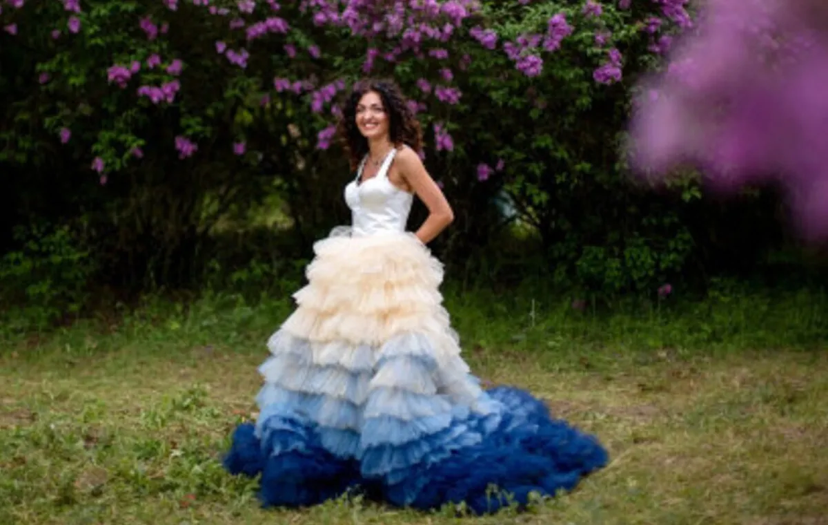 Cascading Ruffled Formal Dresses, Cascade Wedding Gowns - Promfy