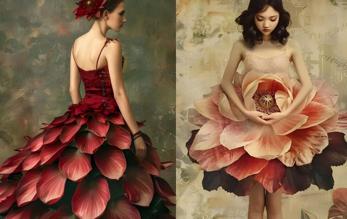 Floral Petals Dresses, Petal Special Occasion Gowns - Promfy